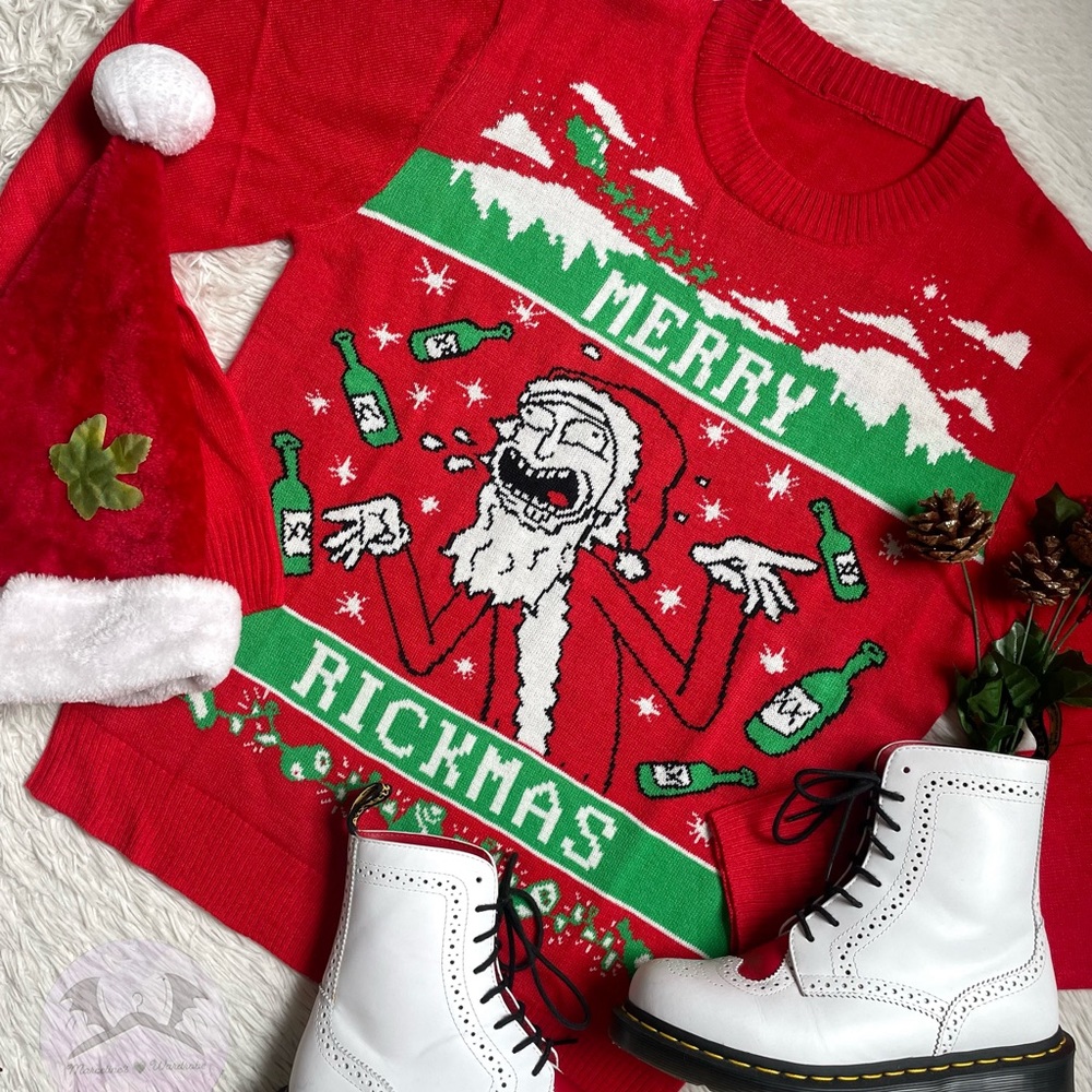 Rick And Morty Rickmas Holiday Christmas Sweater - Gem